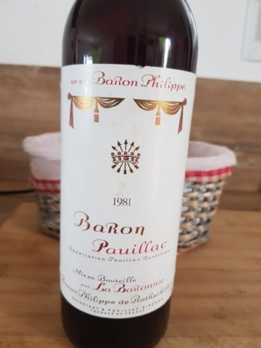 1981 Baron Philippe de Rothschild Mise de La Baronnie Pauillac | Vivino US