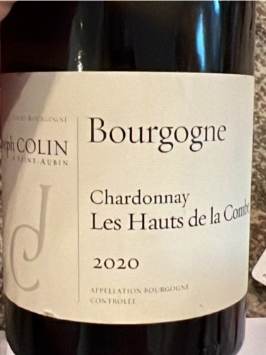 Joseph Colin Bourgogne Blanc 'Les Hauts de la Combe' | Vivino US