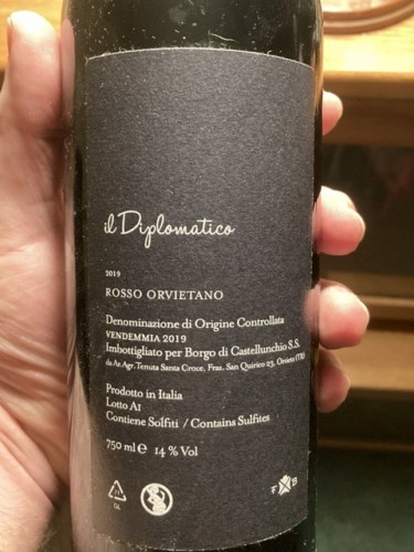 Tenuta Santa Croce Il Diplomatico Rosso Orvietano | Vivino US
