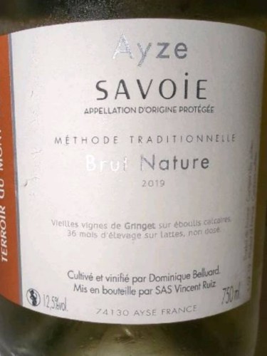 Domaine Belluard Ayze Méthode Traditionnelle Brut Nature | Vivino US