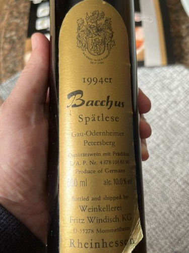 Fritz Windisch Gau-Odernheimer Petersberg Bacchus Spätlese | Vivino US