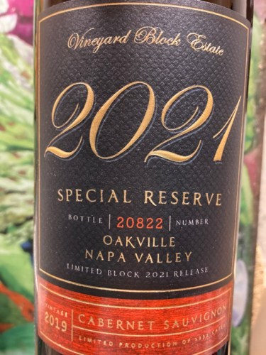 Vineyard Block Estate 2021 Special Reserve Cabernet Sauvignon | Vivino US