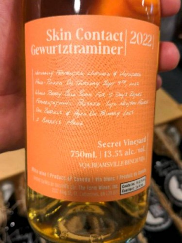 The Farm RR81 Secret Vineyard Skin Contact Gewurztraminer | Vivino English