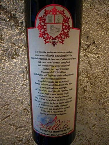 Azienda Agraria Del Quondam Cello Monte Stellato Rosso di Montefalco ...