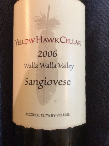 Yellow Hawk Cellar Sangiovese | Vivino US
