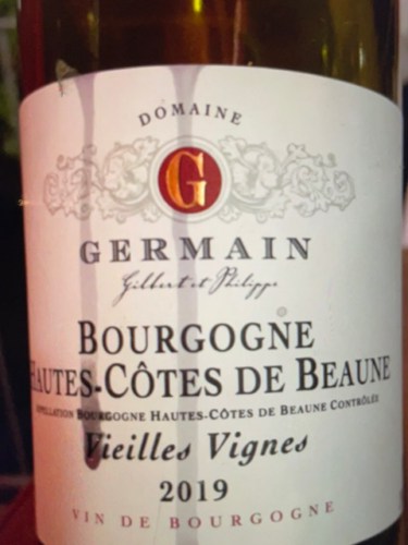 2019 Domaine Isabelle & Philippe Germain Vieilles Vignes Bourgogne ...