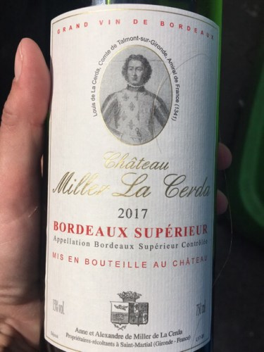 2017 Château Miller La Cerda Bordeaux supérieur | Vivino English