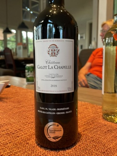 2018 Château Galot la Chapelle Castillon - Côtes de Bordeaux | Vivino US