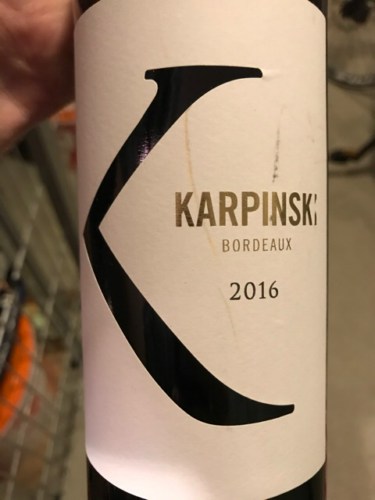 Karpinski Bourdeaux Rouge | Vivino Canada