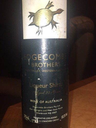 Edgecombe Brothers Liqueur Shiraz | Vivino Canada