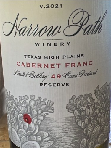 Narrow Path Reserve Cabernet Franc | Vivino US