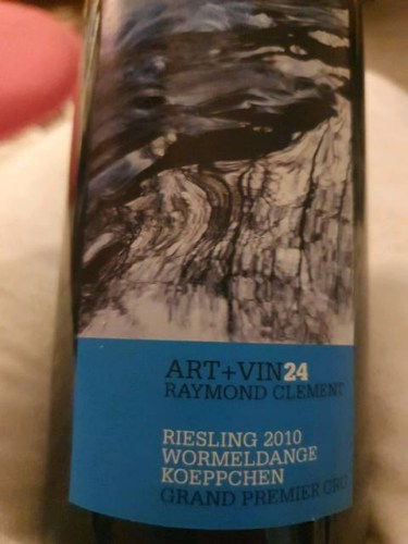 Raymond Clement Art+Vin24 Wormeldange Koeppchen Riesling Grand Premier ...
