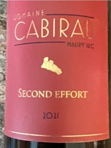 Domaine Cabirau Second Effort Maury Sec | Vivino English