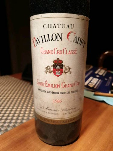 1986 Château Pavillon Cadet Saint-Émilion Grand Cru (Grand Cru Classé ...