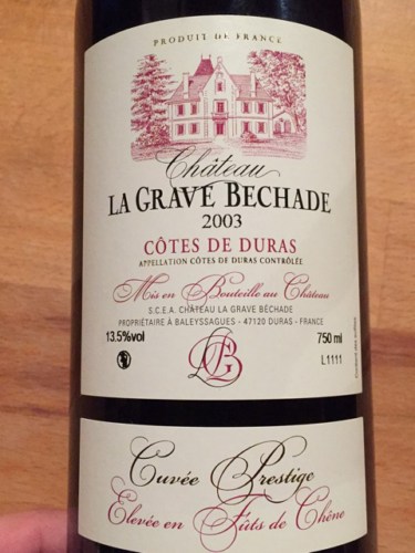 Château La Grave Béchade Cuvée Prestige Côtes de Duras | Vivino US