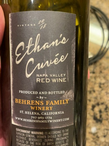 Behrens Family Winery Ethan's Cuvée Red | Vivino US