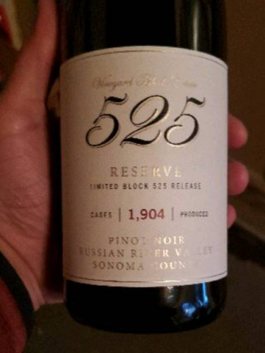 Vineyard Block Estate 525 Reserve Pinot Noir | Vivino English