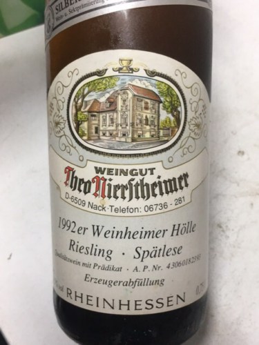Nierstheimer Weinheimer Hölle Riesling Spätlese | Vivino US