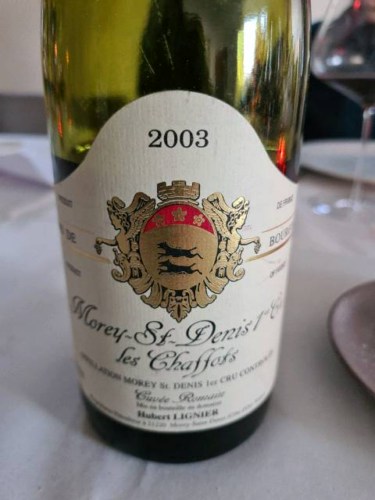 Hubert Lignier Cuvée Romain Morey-St-Denis 1er Cru 'Les Chaffots ...