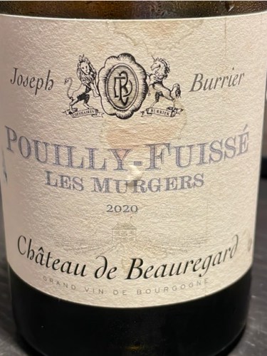 Joseph Burrier (Château de Beauregard) Pouilly-Fuissé 'Les Murgers ...