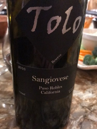 Tolo Cellars Reserve Sangiovese | Vivino US