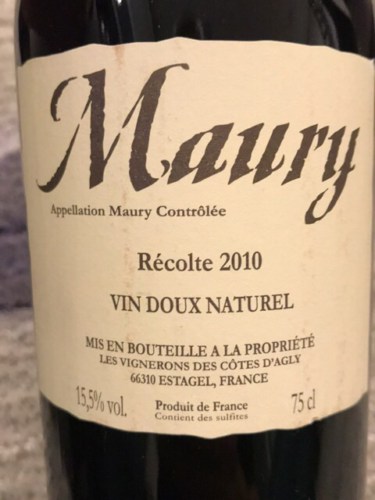 Les Vignobles des Côtes d'Agly Maury Doux Naturel | Vivino US