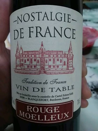 Castel Freres Nostalgie de France Rouge Moelleux | Vivino US