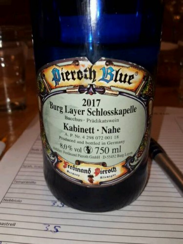 2017 Pieroth Blue Burg Layer Schlosskapelle Kabinett | Vivino US