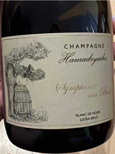 Hamadryades Symphonie Sous Bois Blanc de Noirs Extra Brut Champagne ...