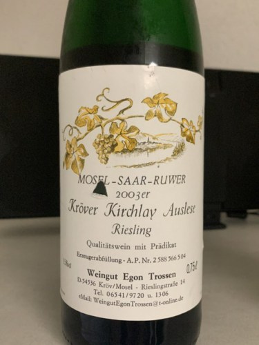 Egon Trossen Kröver Kirchlay Auslese Riesling | Vivino US