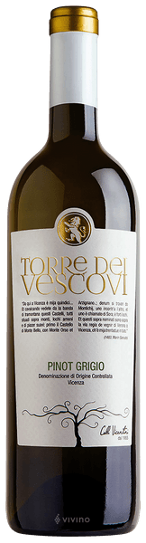 1951 Colli Vicentini Torre dei Vescovi Pinot Grigio | Vivino US