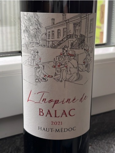 Château Balac L'Inopiné de Balac Haut-Médoc | Vivino US