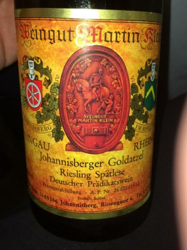 2020 Martin Klein Johannisberger Goldatzel Auslese Pradikatswein ...