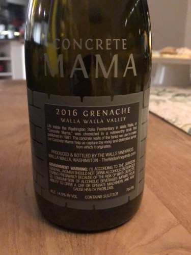 2019 The Walls Concrete Mama Grenache | Vivino US