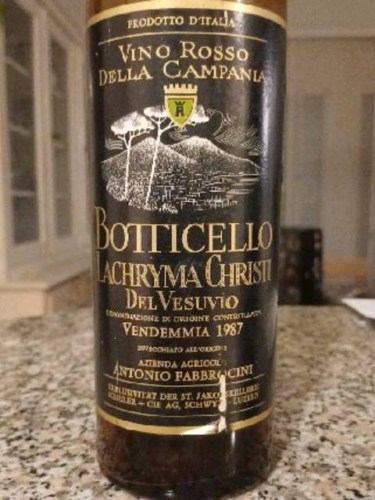 Antonio Fabbro Cine Botticello Lachryma Christi Del Vesuvio Vino Rosso ...