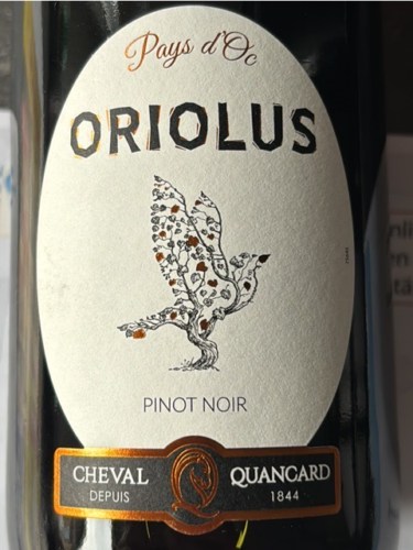 Cheval Quancard Oriolus Pinot Noir | Vivino English