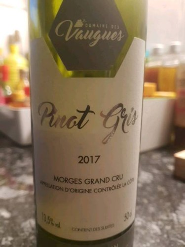 Domaine des Vaugues Pinot Gris Morges Grand Cru | Vivino US