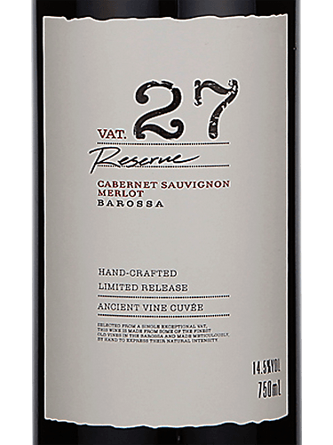 Vat 27 Reserve Cabernet Sauvignon - Merlot | Vivino English