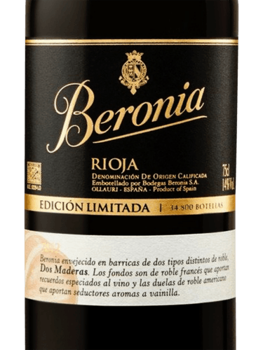 2008 Beronia Rioja Edición Limitada | Vivino US