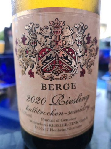 Kessler-Zink Berge Riesling Halbtrocken Semidry | Vivino US