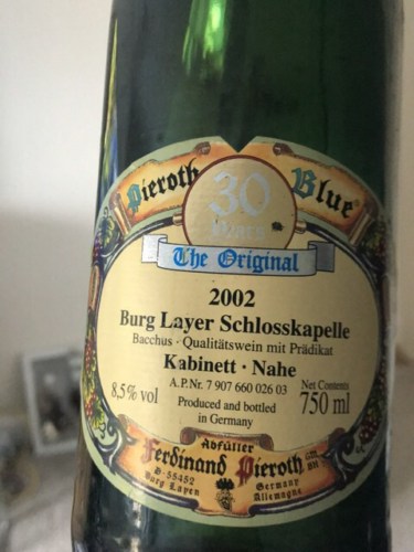 2002 Pieroth Blue Burg Layer Schlosskapelle Kabinett | Vivino US
