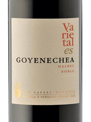 Goyenechea Varietales Malbec Roble | Vivino Brasil