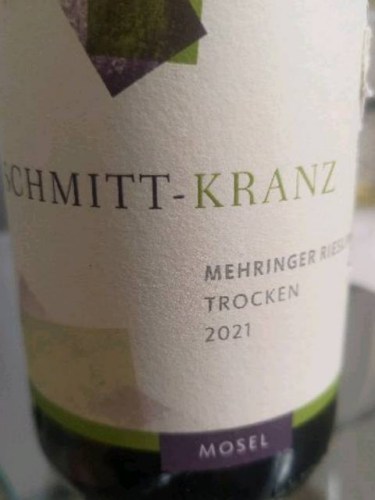 Schmitt Kranz Mehringer Riesling Trocken | Vivino US