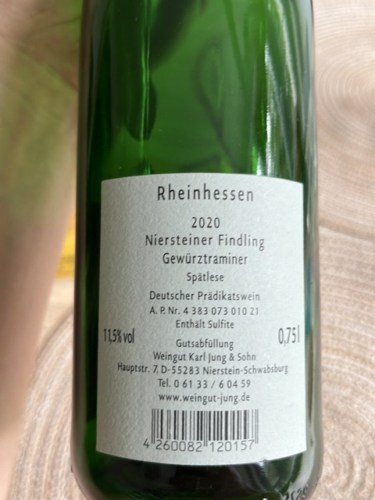 Karl Jung & Sohn Niersteiner Findling Gewürztraminer Spätlese | Vivino US