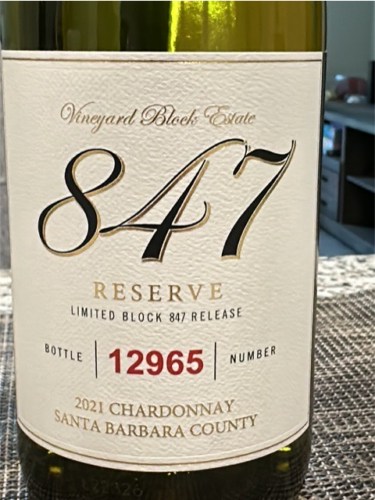 Vineyard Block Estate Limited Block 847 Reserve Chardonnay | Vivino English