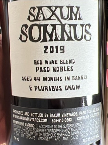 Saxum Somnus | Vivino US