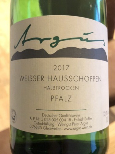 Weingut Peter Argus Weisser Hausschoppen Halbtrocken | Vivino Australia