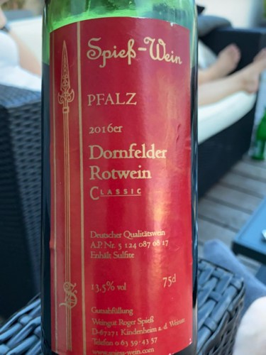 Roger Spiess Dornfelder Classic | Vivino US