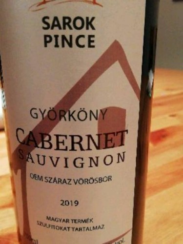 Sarok Pince Györköny Cabernet Sauvignon | Vivino English