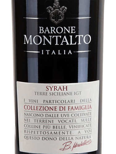 Barone Montalto Collezione di Famiglia Syrah Terre Siciliane | Vivino US